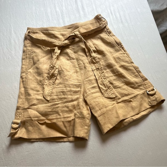 Wrap London | Shorts | Wrap London Butter Pale Yellow High Rise Belted ...
